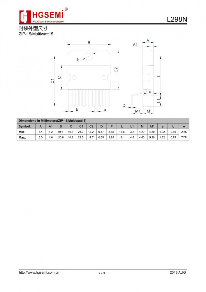 HGSEMI L298N datasheet page 7