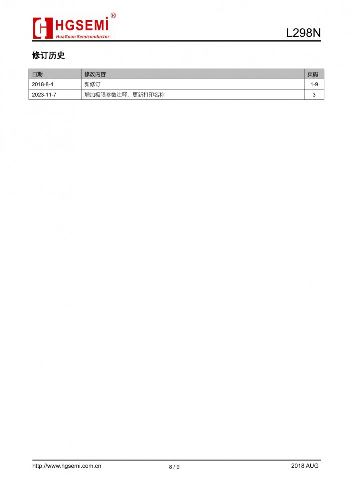 HGSEMI L298N datasheet page 8