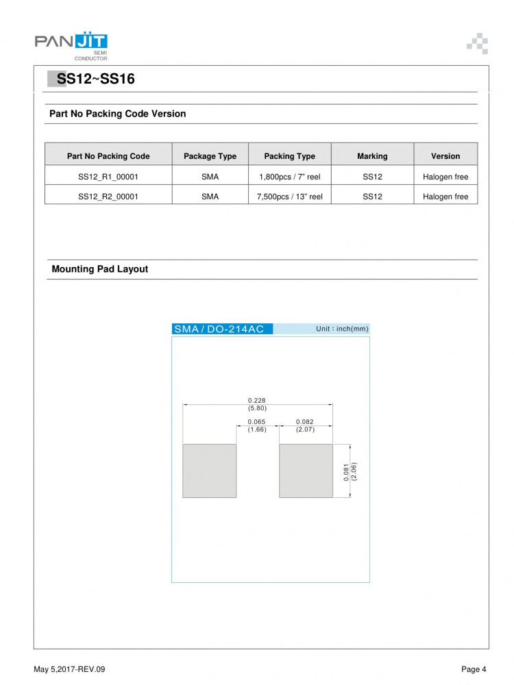PANJIT SS14 datasheet page 4