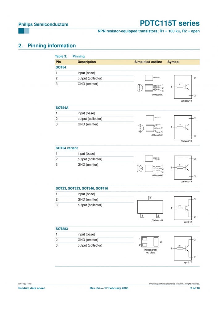 PDTC115TT,215 datasheet page 3