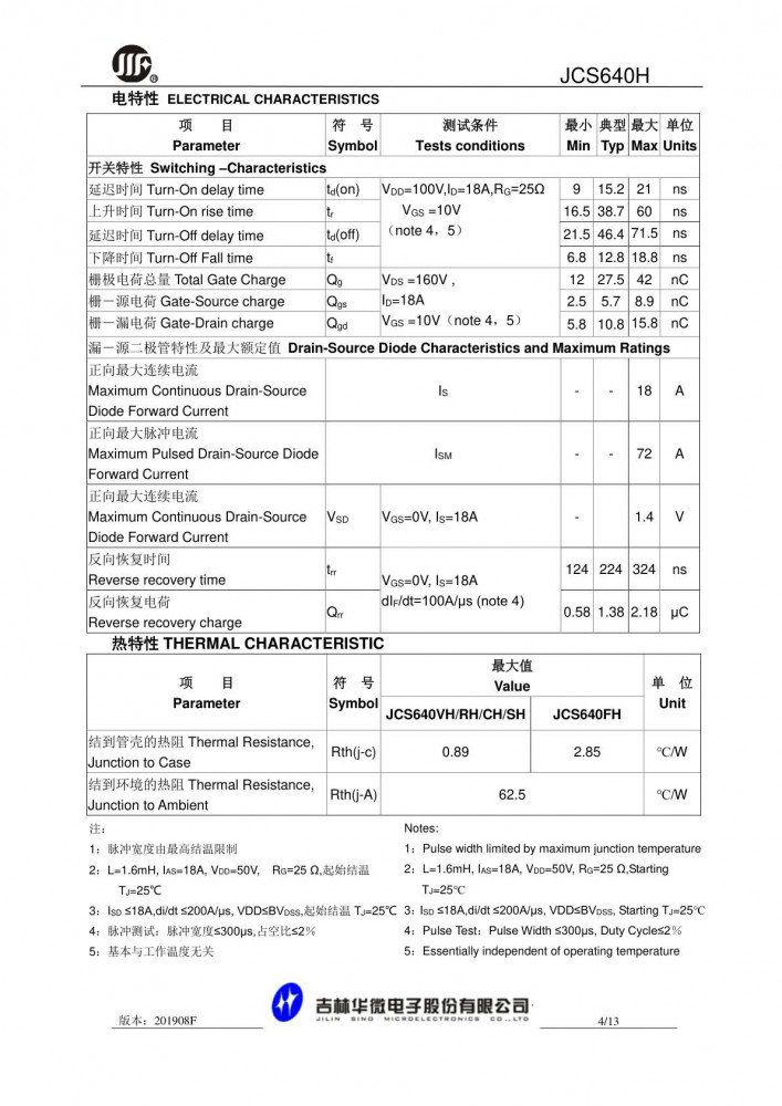 JCS640RH datasheet page 4