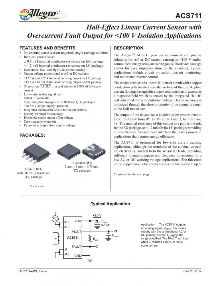 ACS711 datasheet page 1
