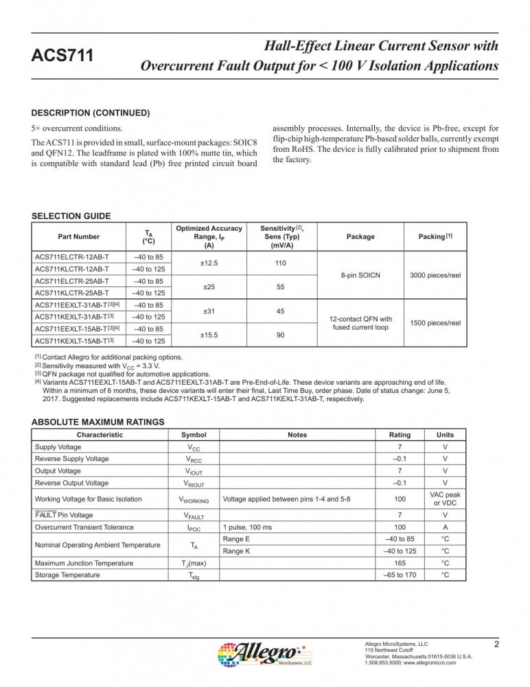 ACS711 datasheet page 2