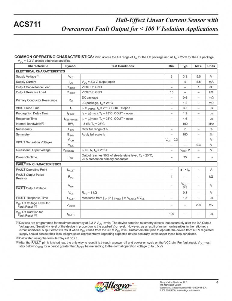 ACS711 datasheet page 4