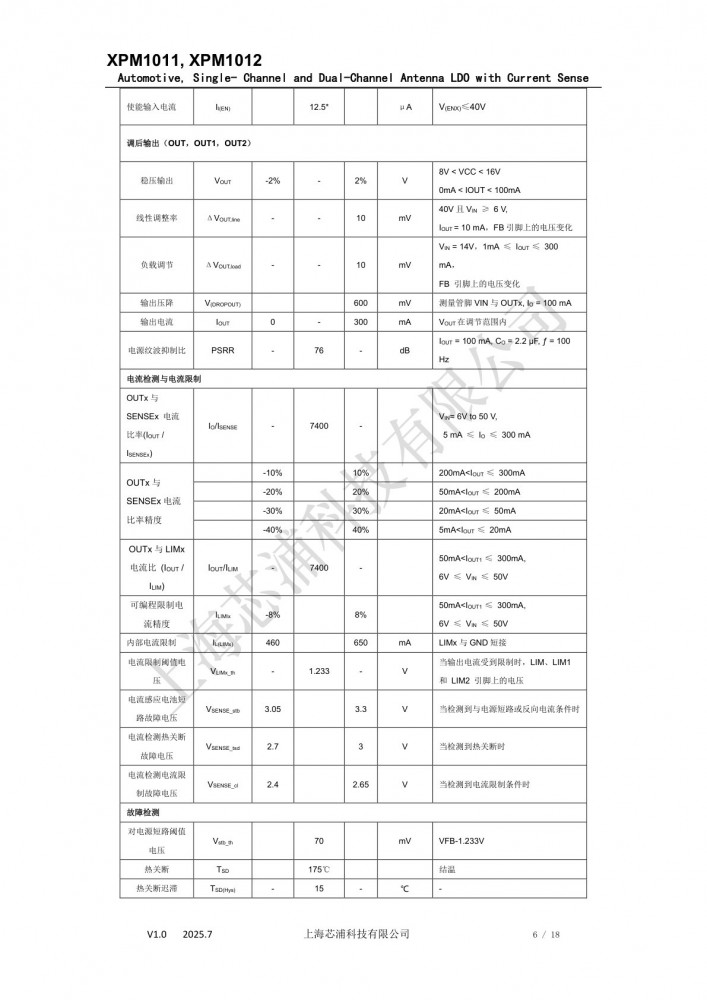XPM1011 datasheet page 6