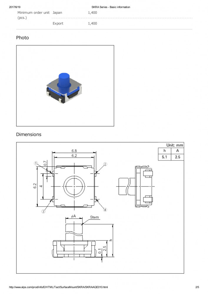 SKRAAQE010 technical page 2