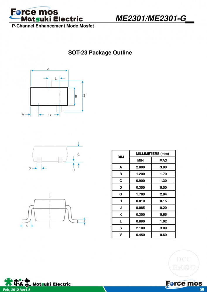 ME2301 datasheet page 5
