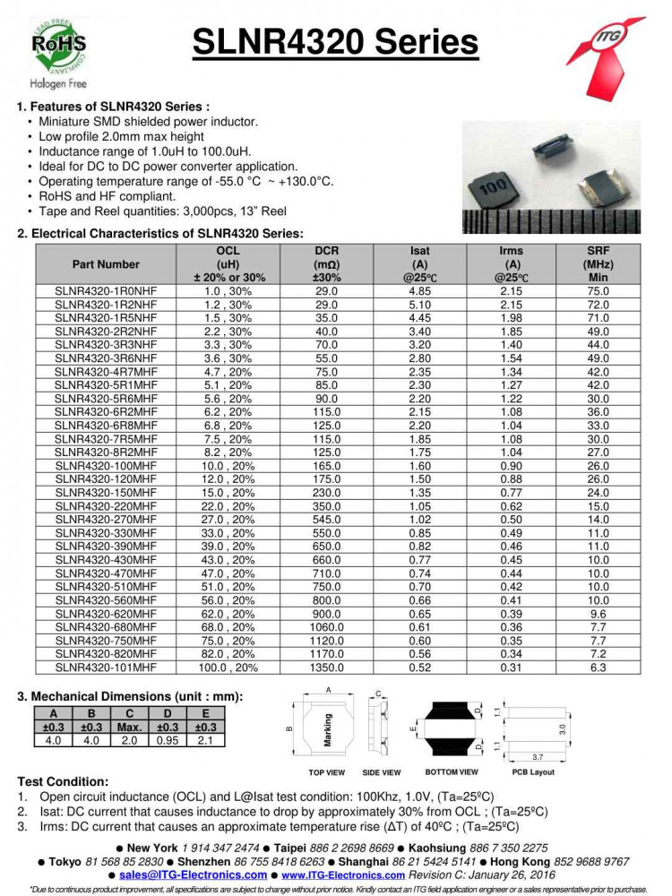 SLNR4320 series technical document preview