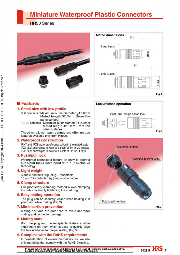 HRS HR30 Series document page 1