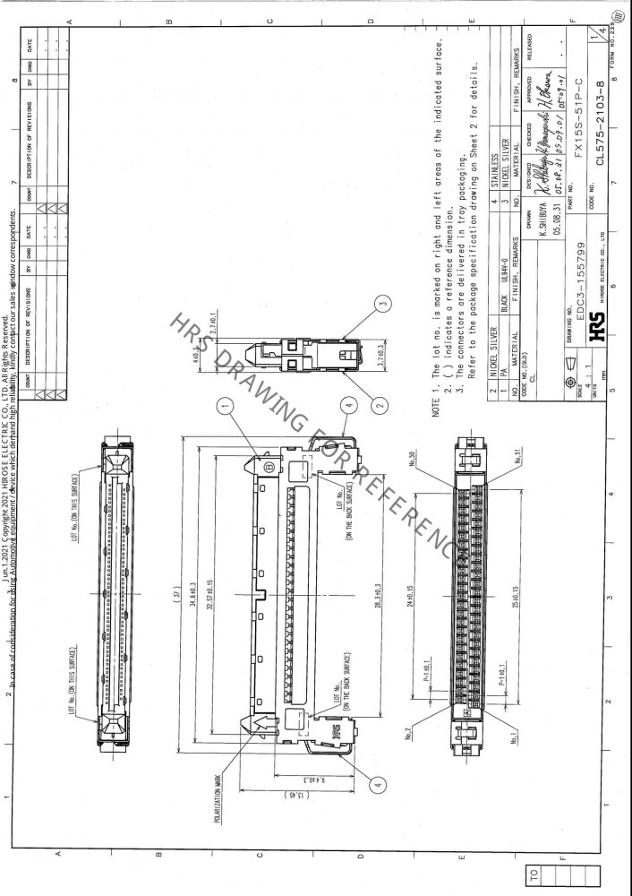 FX15S-51P-C technical document page 1