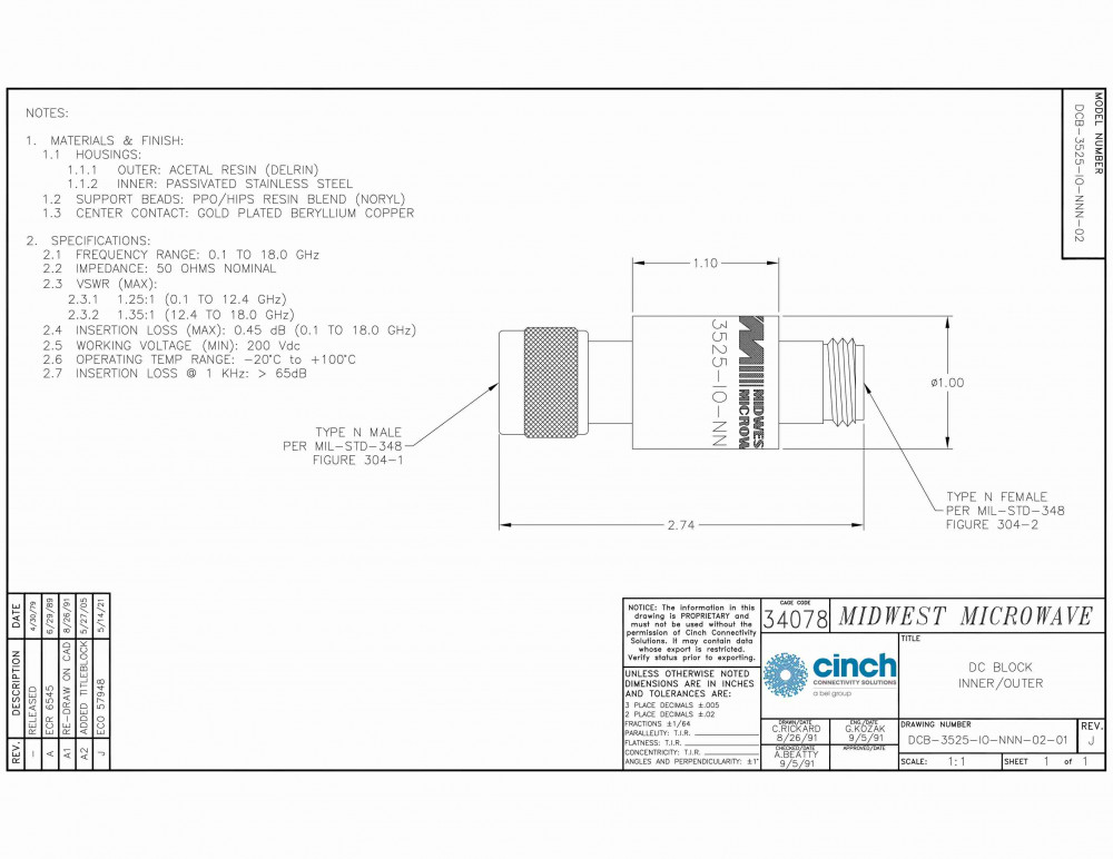 CINCH DCB-3525-IO-NNN-02 technical drawing