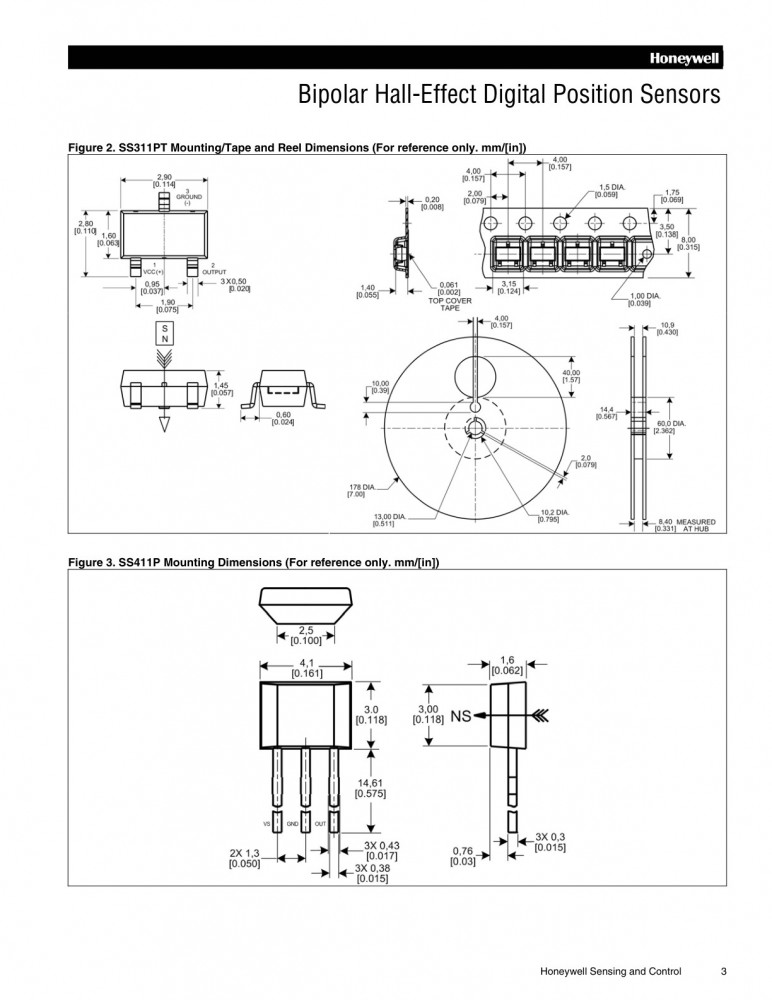 Honeywell SS411P datasheet page 3