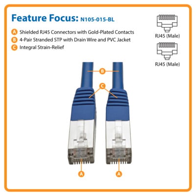EATON N105-006-BL Modular Ethernet Cable (RJ45)