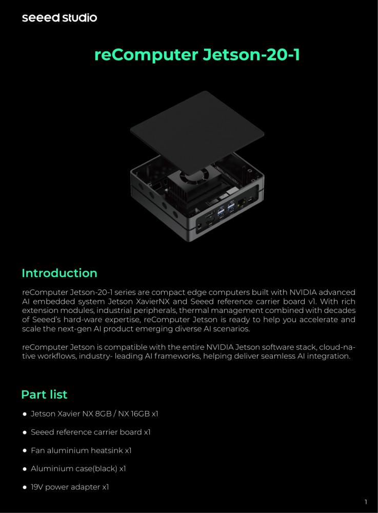 Product document page 1