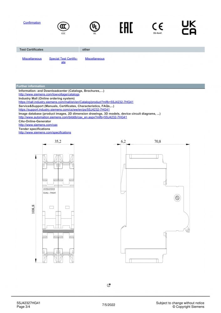 5SJ42327HG41 technical document page 3