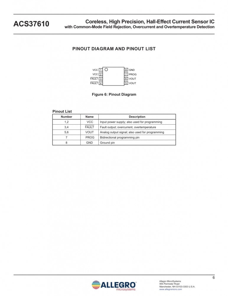 ACS37610 datasheet page 6