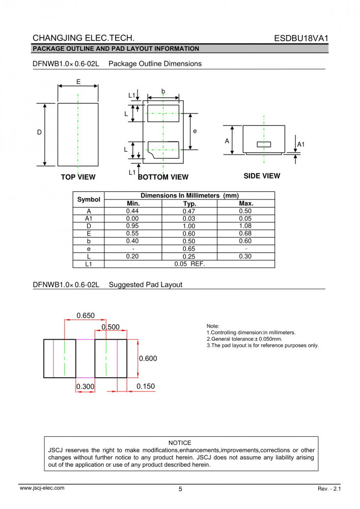 ESDBU18VA1 datasheet page 5