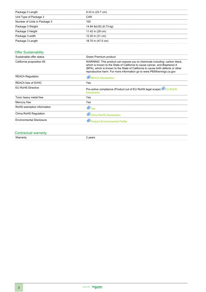 SQWS141004LA technical document page 2