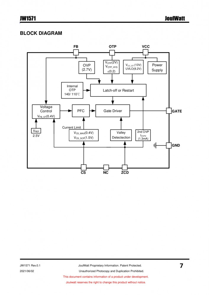 JW1571 datasheet page 7