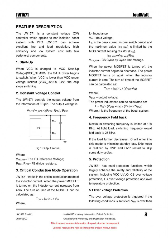 JW1571 datasheet page 8