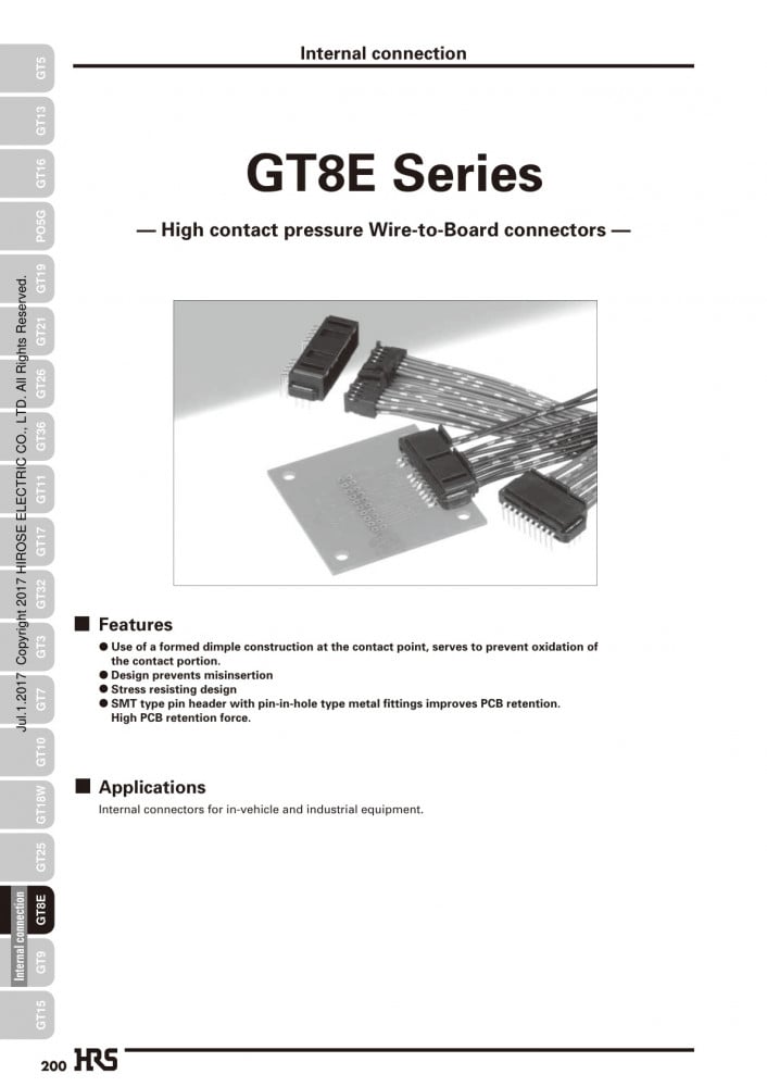 HRS GT8E series document page 1