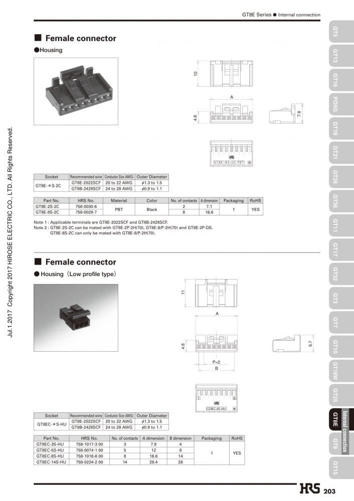 HRS GT8E series document page 4