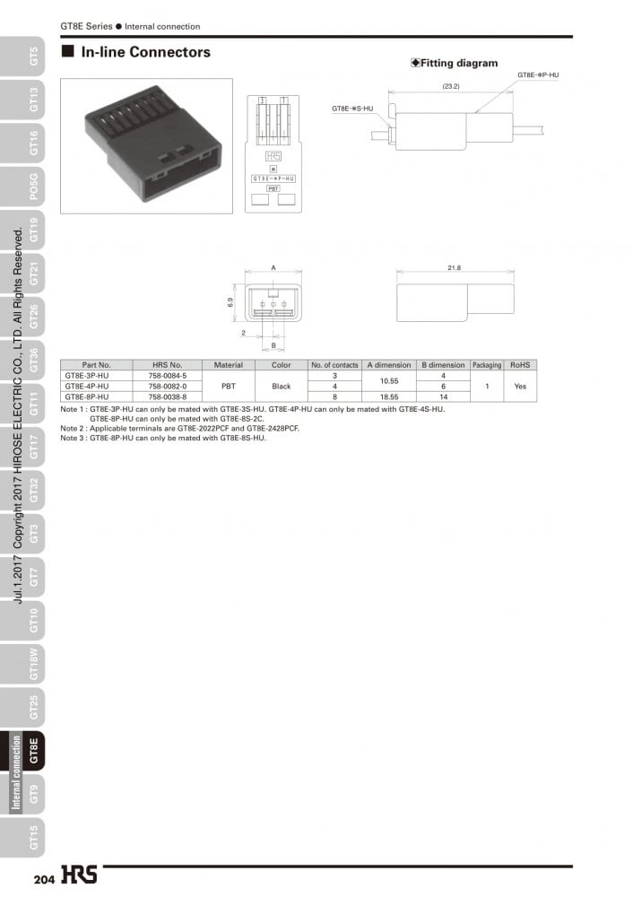HRS GT8E series document page 5