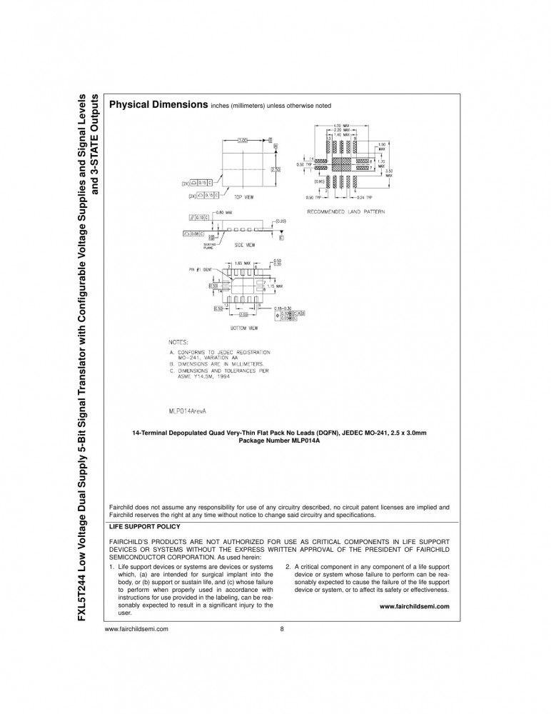 FXL5T244 datasheet page 9