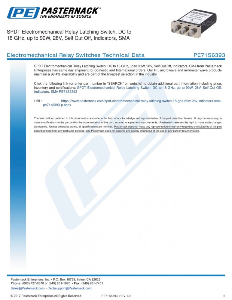 PE71S6393 datasheet page 6