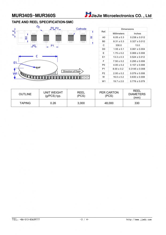 MUR340S datasheet page 3