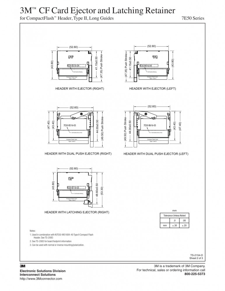 3M TS-2154-D technical document page 2
