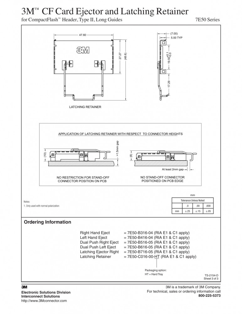 3M TS-2154-D technical document page 3