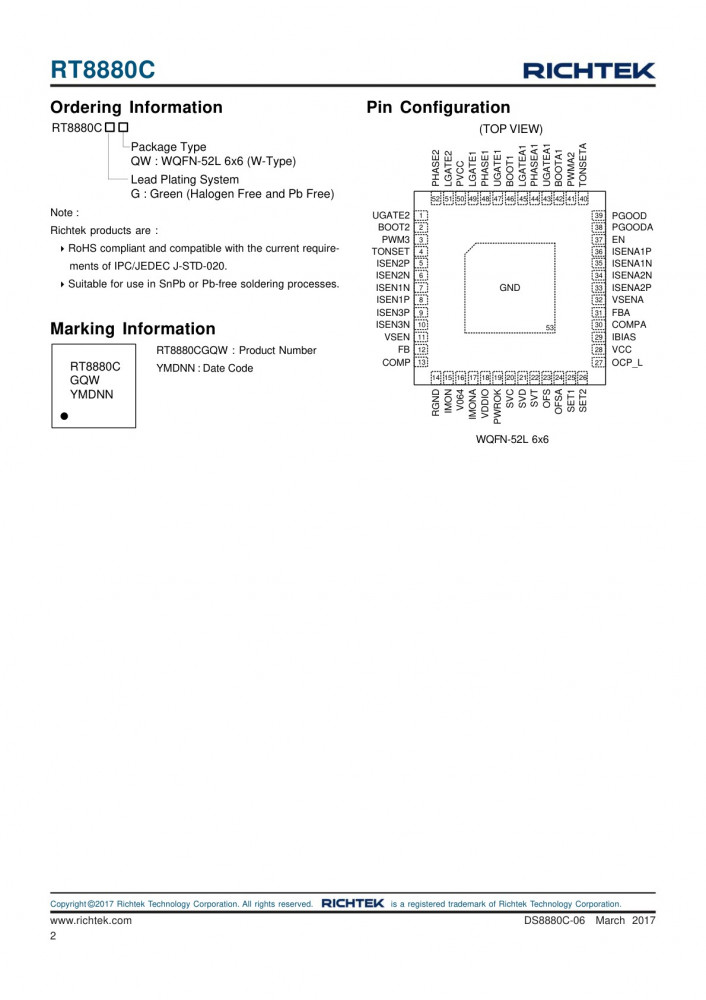 RT8880C datasheet page 2