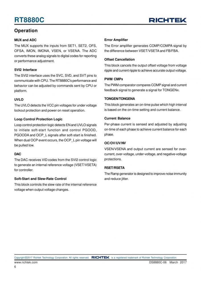 RT8880C datasheet page 6