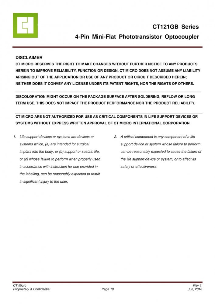 CT121GB(T1) datasheet page 10