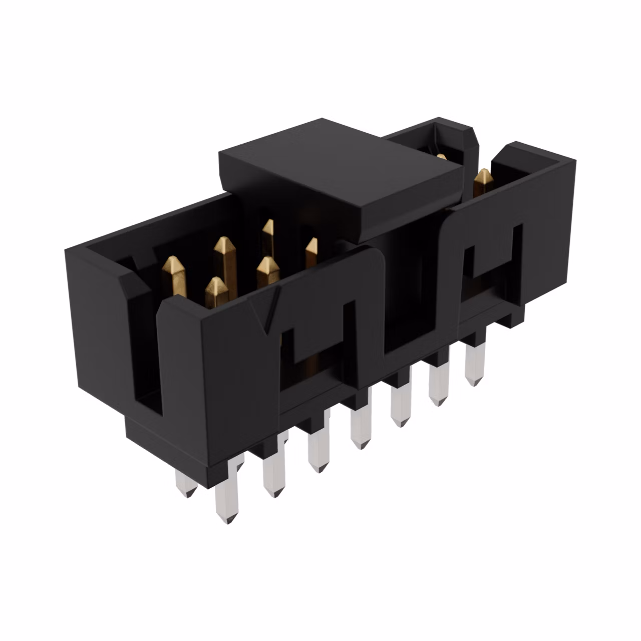 2.00mm Pitch, Milli-Grid PCB Header, Dual Row, Vertical, Through Hole, Shrouded, 30 Circuits, 0.38µm Gold (Au) Plating, 3.50mm Tail Length, Dual Side Slots, Dual Friction Locks, Center Polarization, with Cap, Tube