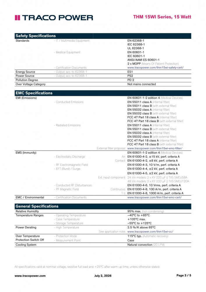 THM 15WI technical document, page 3