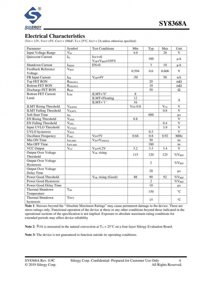 SY8368AQQC datasheet page 4