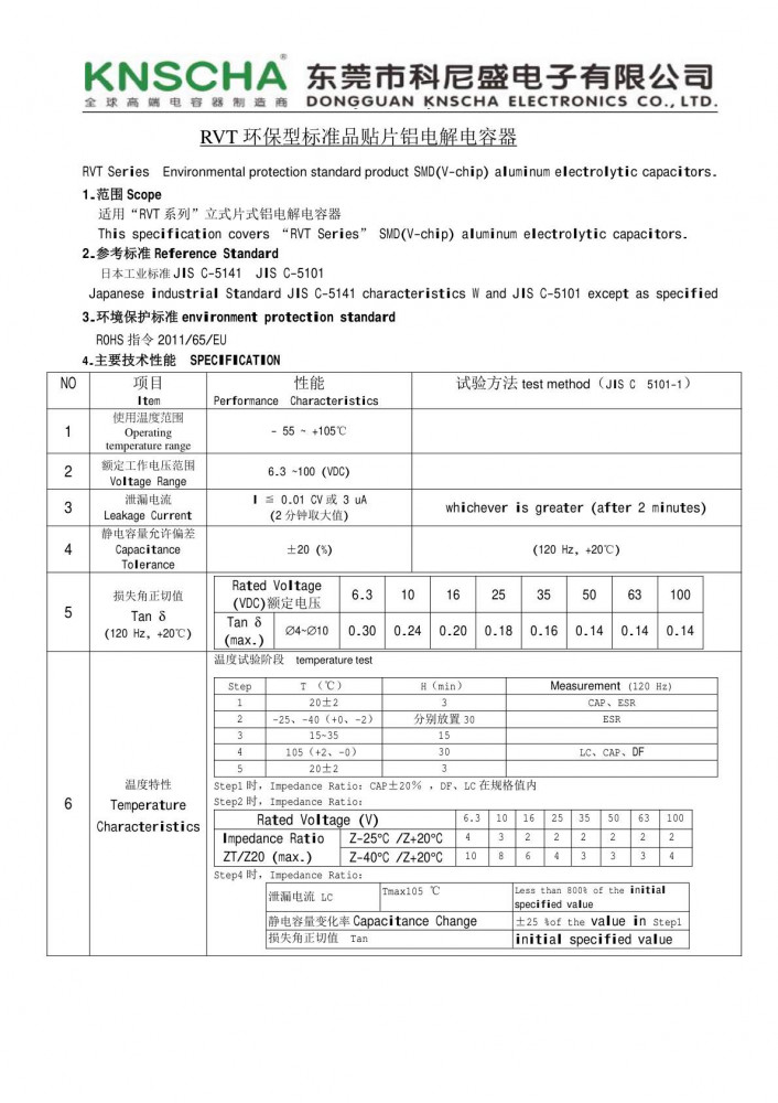 KNSCHA RVT specification page 4