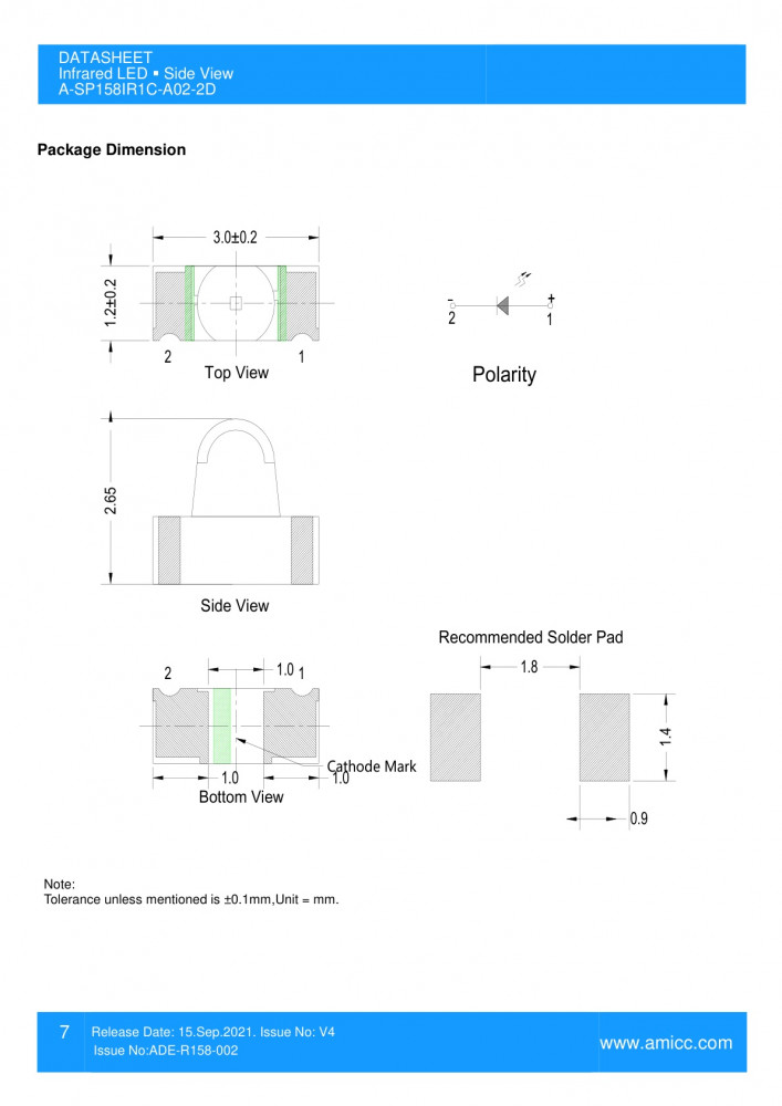 A-SP158IR1C-A02-2D datasheet page 7