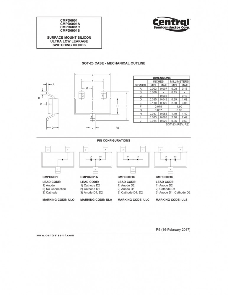 CMPD6001 series datasheet page 2