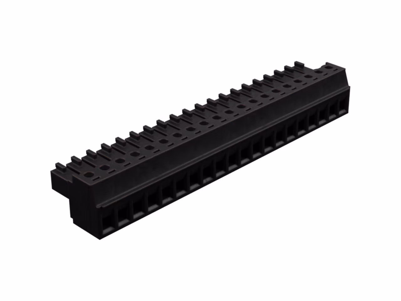 3.81mm Pitch Eurostyle Horizontal Plug, with Standard Imprinting, Gold (Au) Plated, Black, 20 Circuits for sale