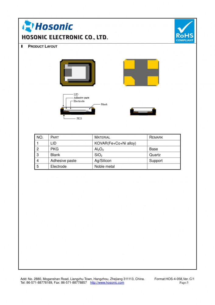HOSONIC E1SB24E000901E datasheet page 5