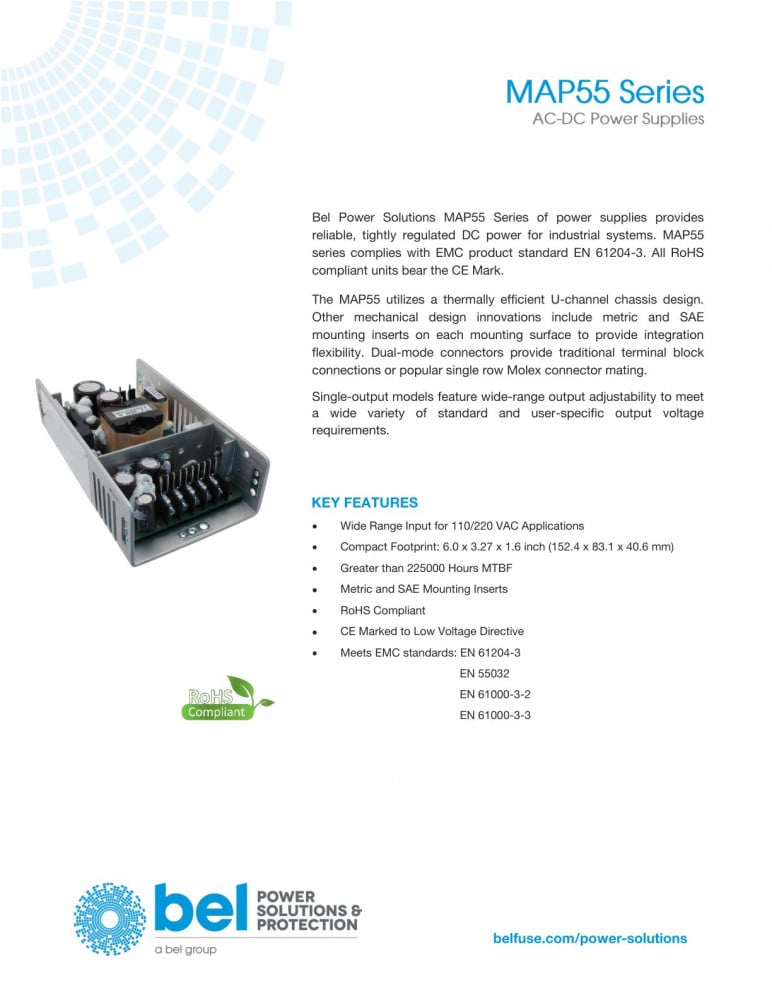 MAP55 series datasheet page 1