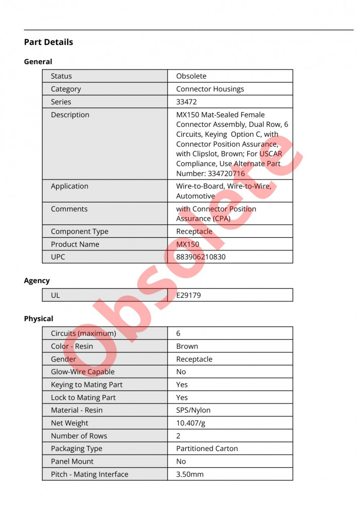 MOLEX 334720707 document image, page 2