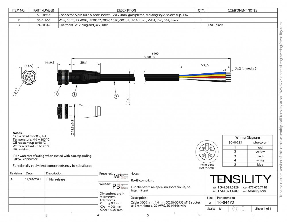 Tensility International 10-04472 product drawing