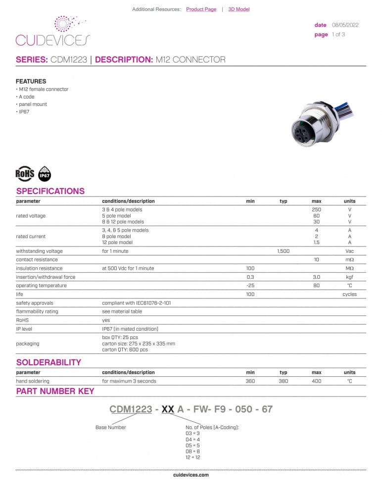 CDM1223-04A-FW-F9-050-67 datasheet page 1