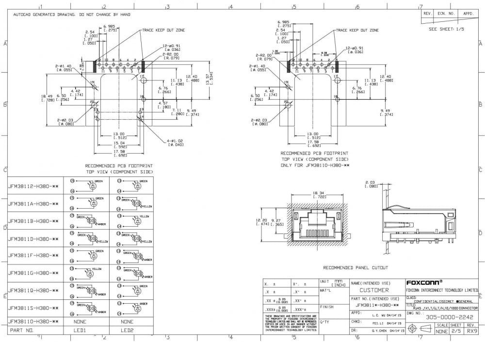 JFM3811A-H380-4F technical drawing page 2