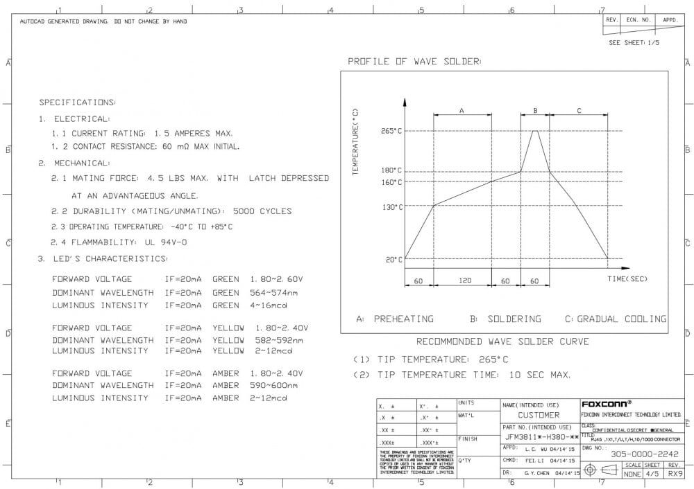 JFM3811A-H380-4F technical drawing page 4