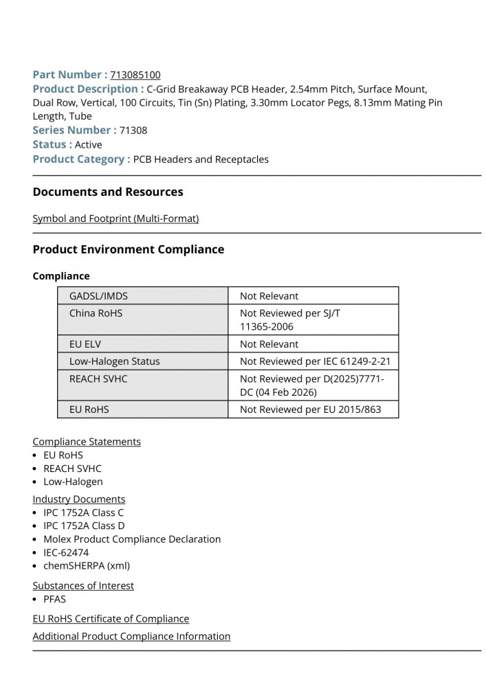 713085100 technical document page 1